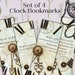 Clock Themed Bookmarks, Bookmark, Bookmark Set, Printable Bookmark ...