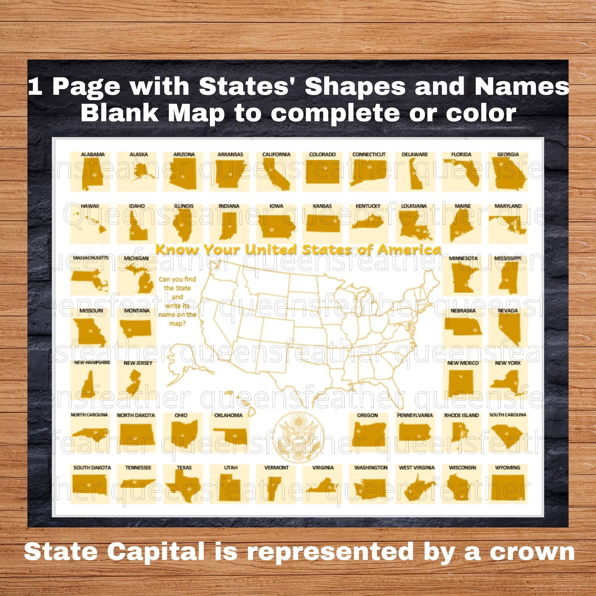 States and Capitals Activity, Printable United States Homeschool, Kids ...