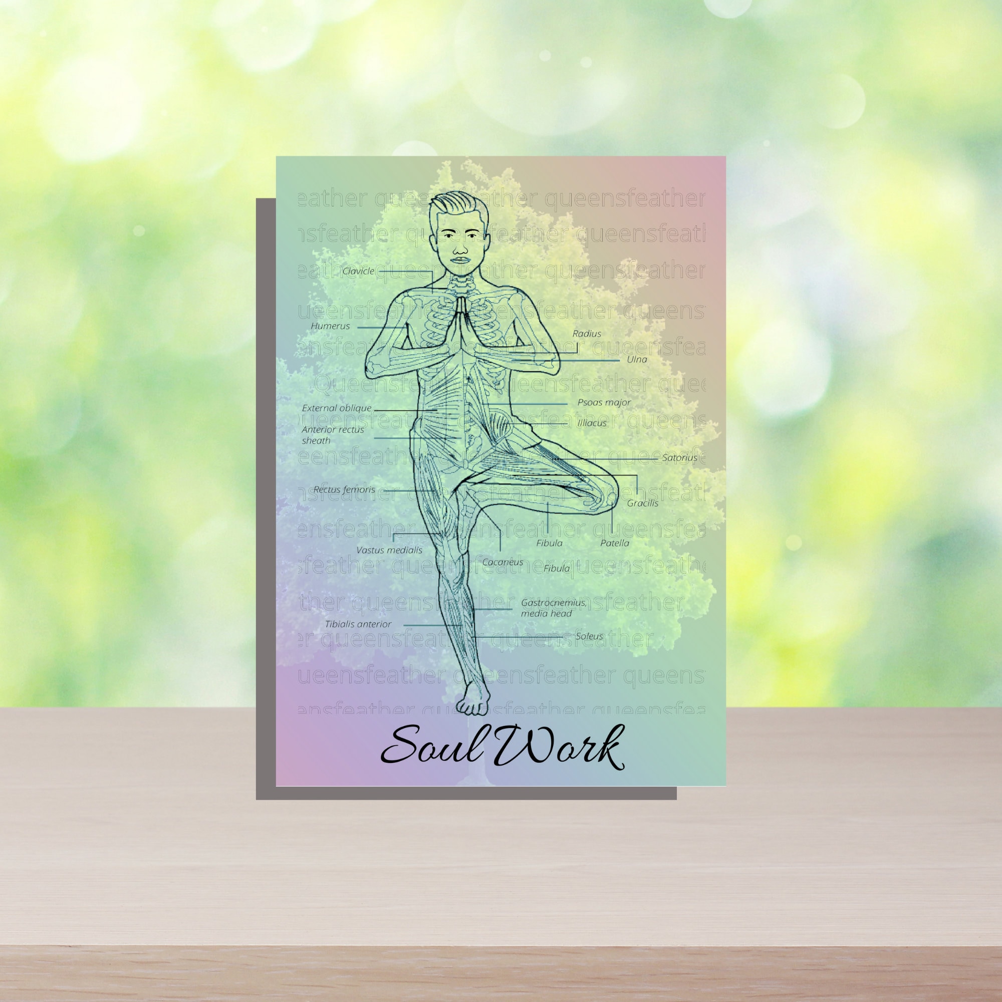 Yoga Pose, Yoga Tree Pose, Yoga Print, Anatomy Print, Yoga Pose Print ...