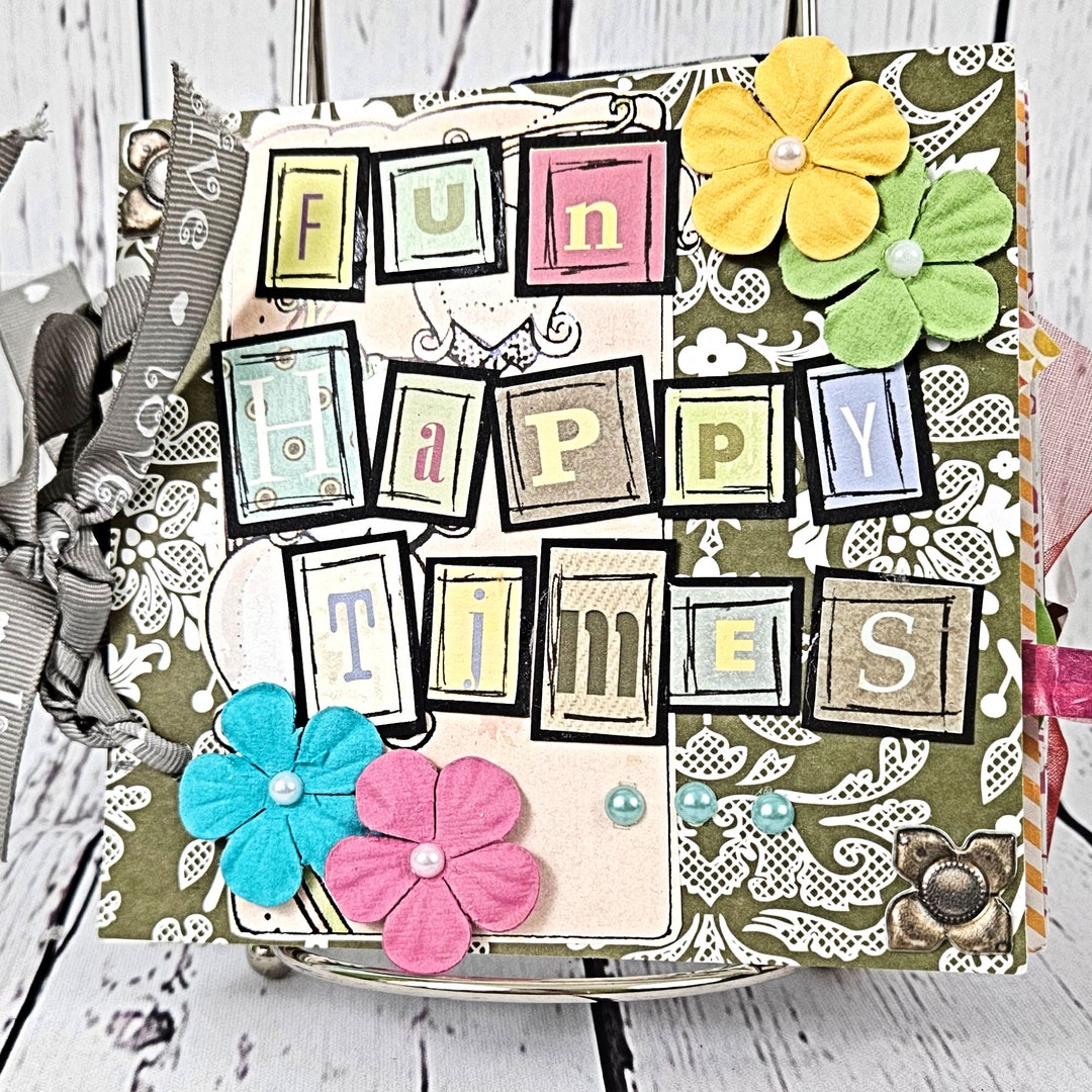 Personalized Mini Scrapbook Album: Happy Times Photo Journal - Etsy
