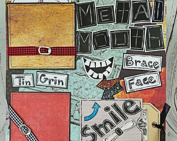 Braces, Teeth, Teenager, 12x12 Scrapbook Page, Teeth Scrapbook Page ...