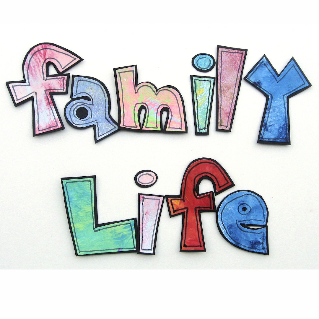 Family Life Painted Letters Customized Title, Scrapbook and Journal ...