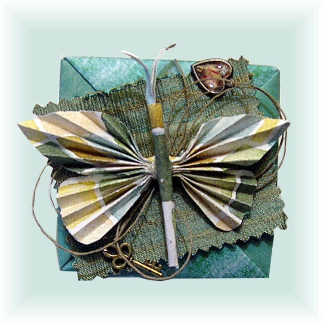 Green, Mini Scrapbook, Paper Box, Personalized Album, Tea Box, Free ...