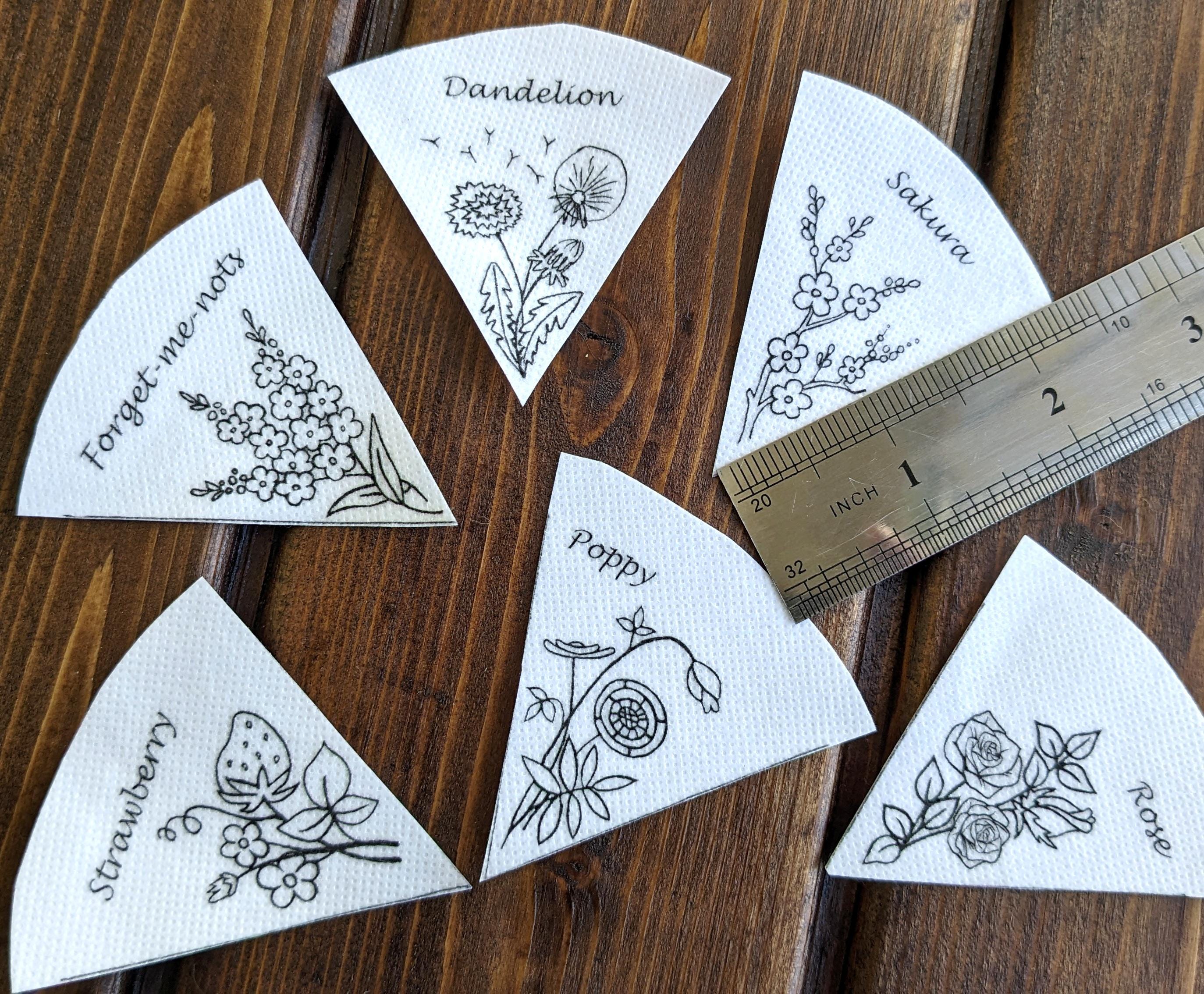 Spring Floral Embroidery Pattern, Water-soluble Embroidery Fabric ...