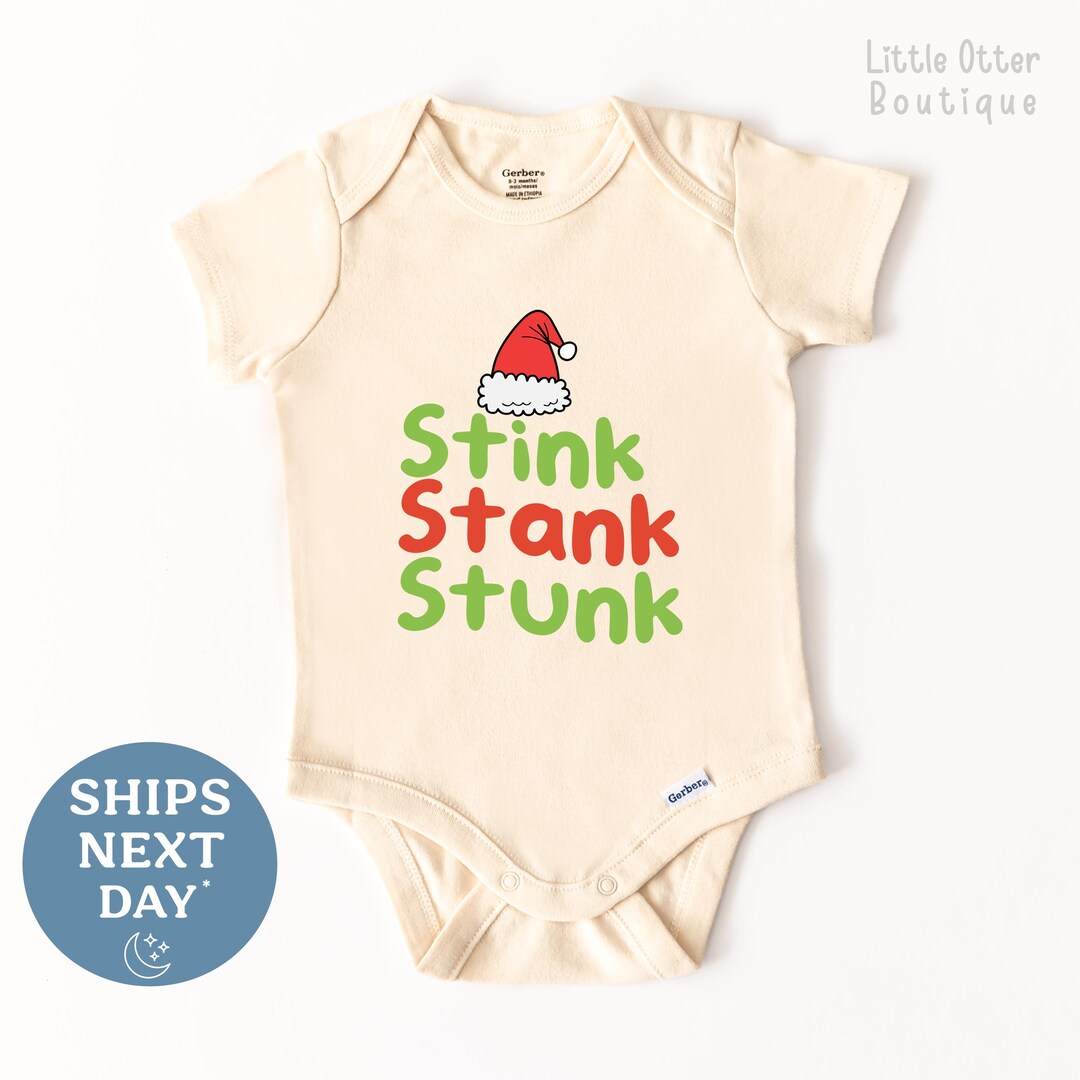 Stink Stank Stunk Baby Onesie® - Christmas Baby Onesie® - Funny ...