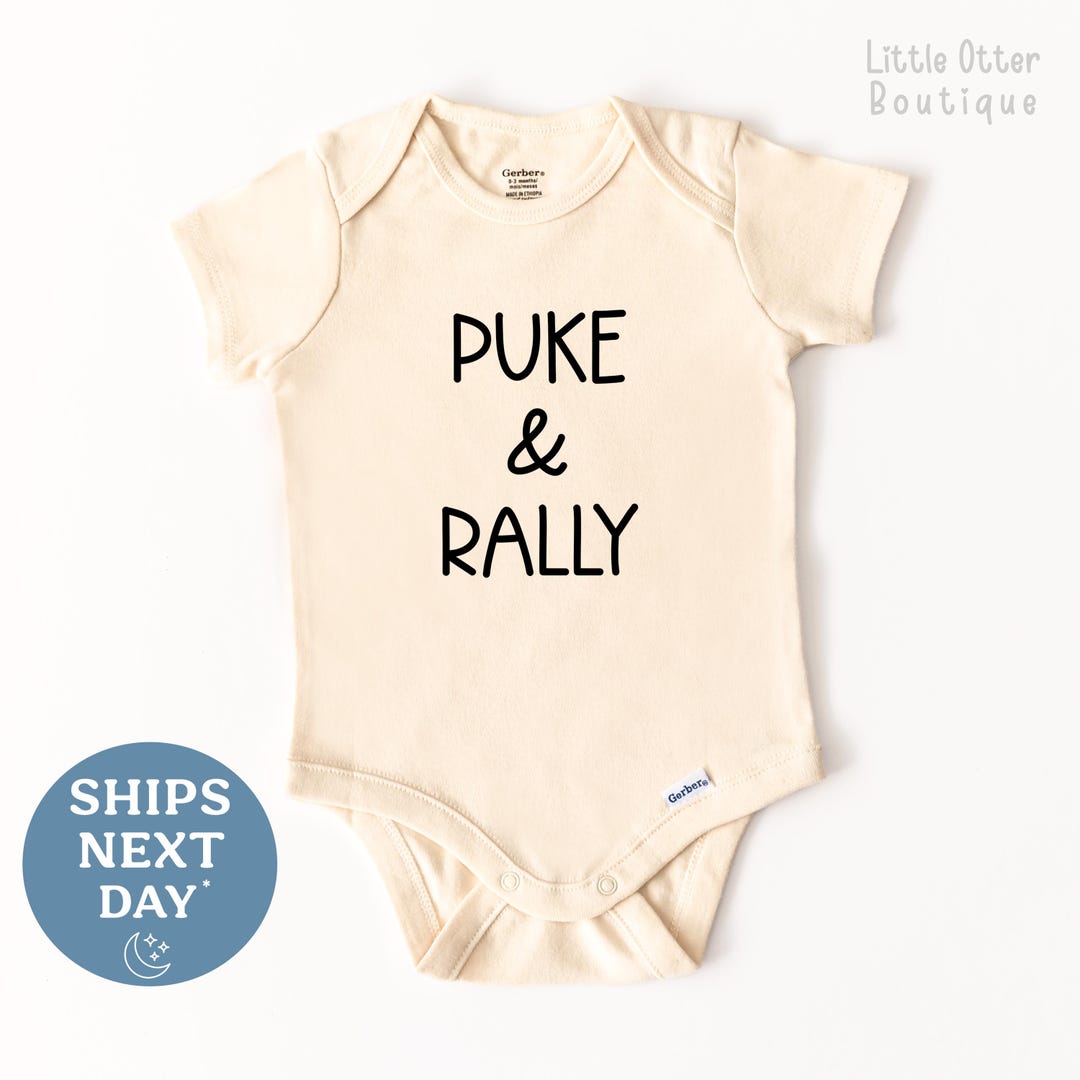 Puke and Rally Baby Onesie® – Funny Baby Onesie® – Cute Baby Bodysuit ...