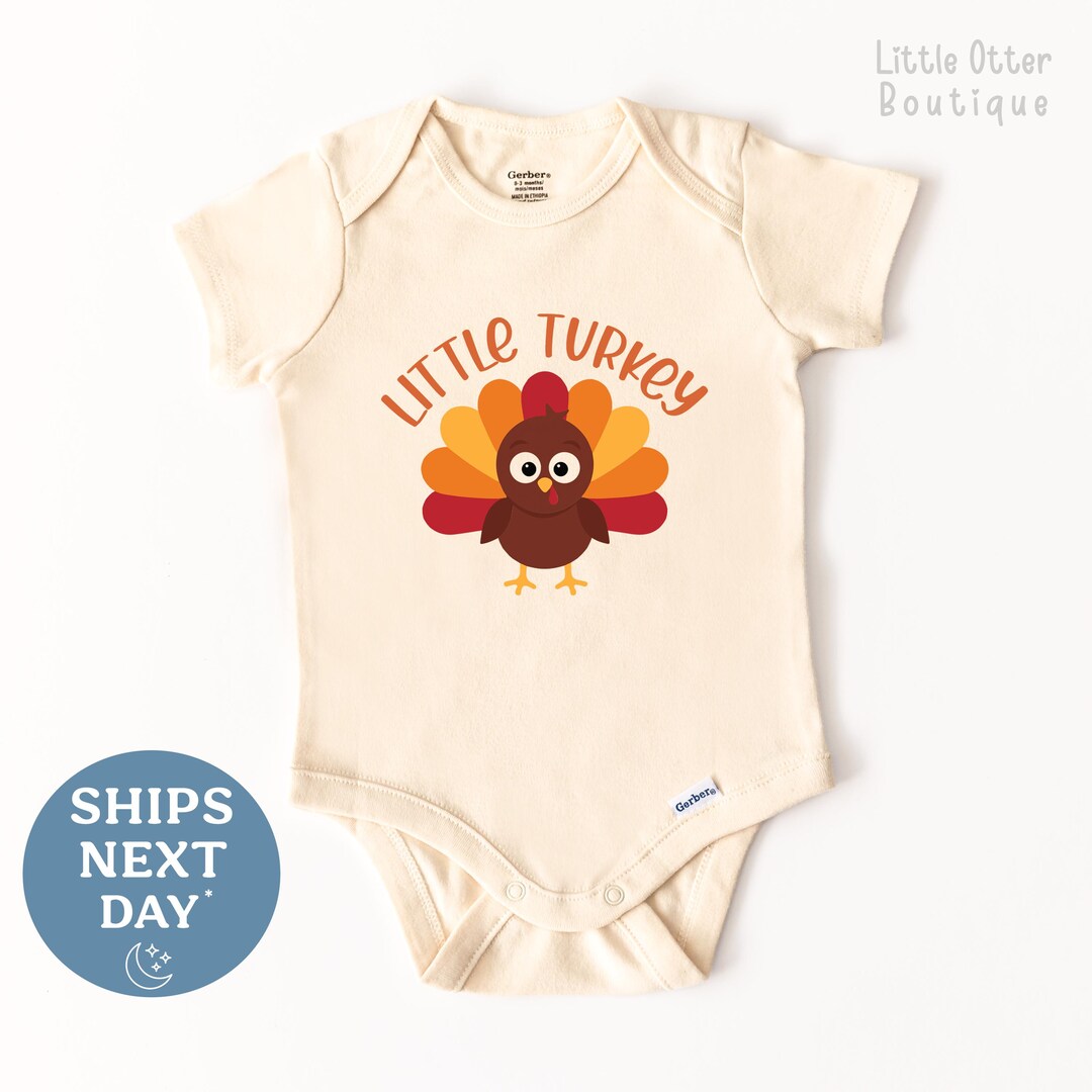 Little Turkey Baby Onesie® – Thanksgiving Baby Onesie® –adorable ...