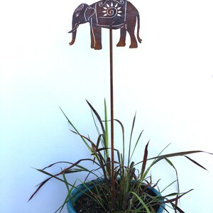 Elephant Metal Garden Art Stake Home Garden Decor Free Shipping! - Etsy