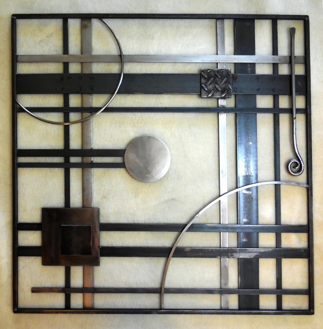 Steel & Stainless Eternity Wall Art – Geometric Metal Sculpture (29 X ...