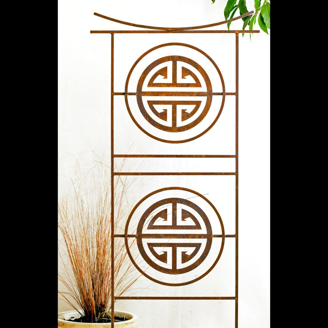 Tibetan Longevity Panel Screen -metal Garden Art Sculpture-home and ...