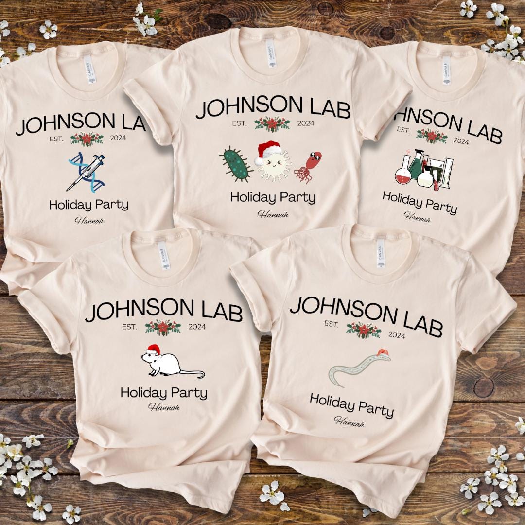 Customizable Laboratory Group Shirts | Lab Holiday Party Shirts ...