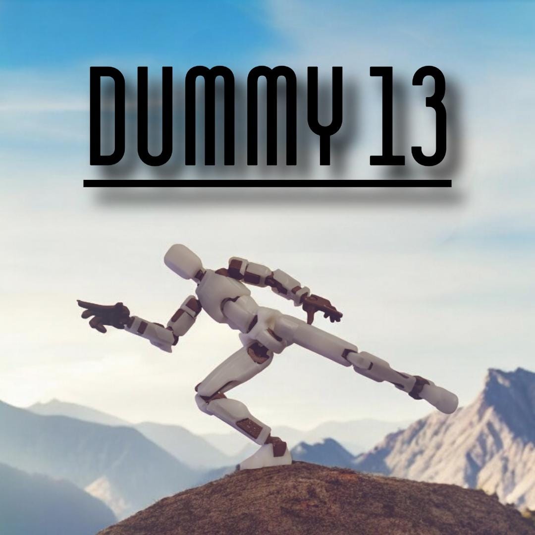 Dummy 13 3D Printed Action Figure: Customizable Poseable Toy (assembly ...