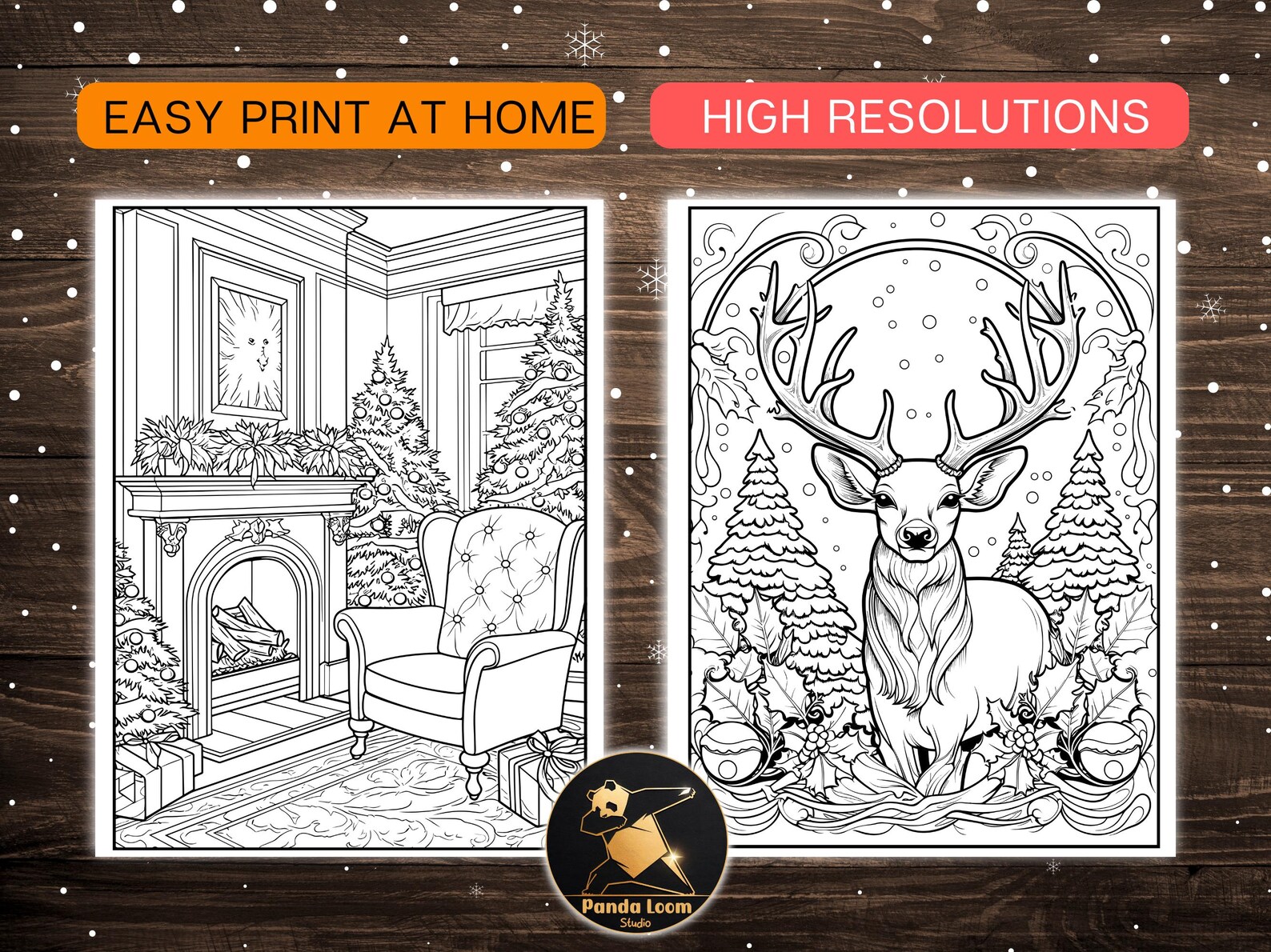 Christmas Coloring Book for Adults: 40 Pages Featuring Beautiful ...