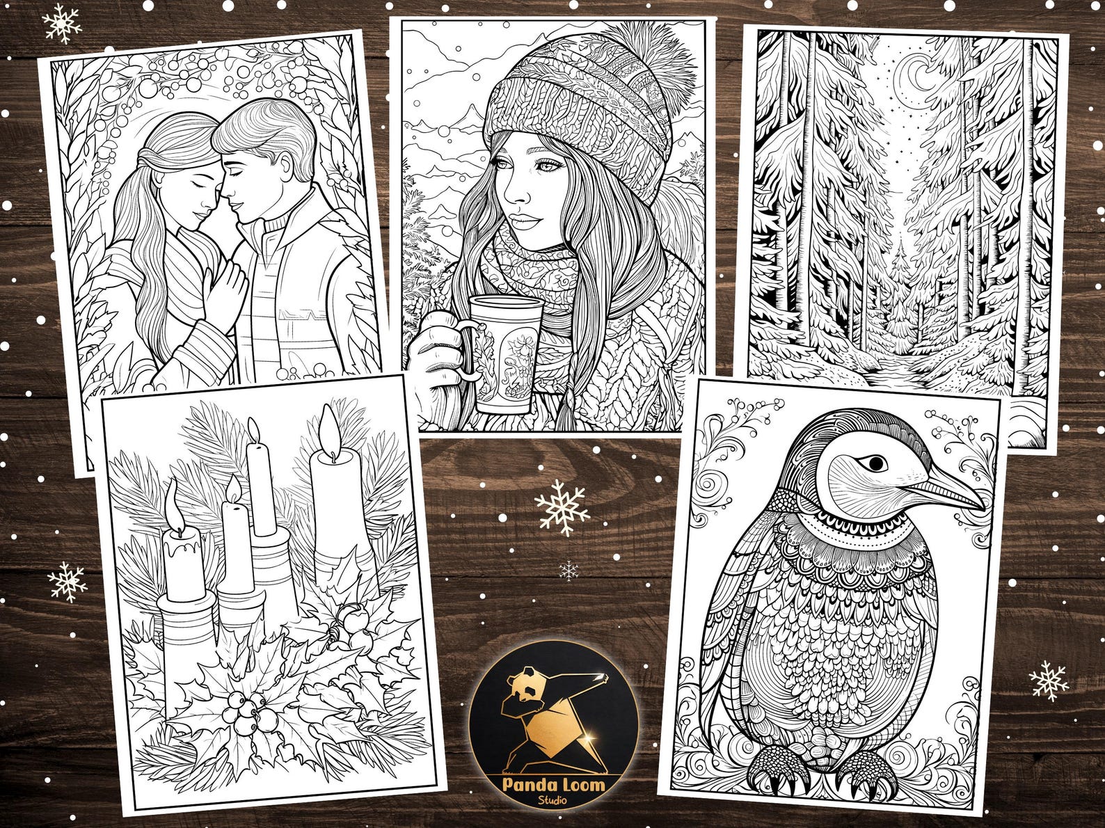 Christmas Coloring Book for Adults: 40 Pages Featuring Beautiful ...