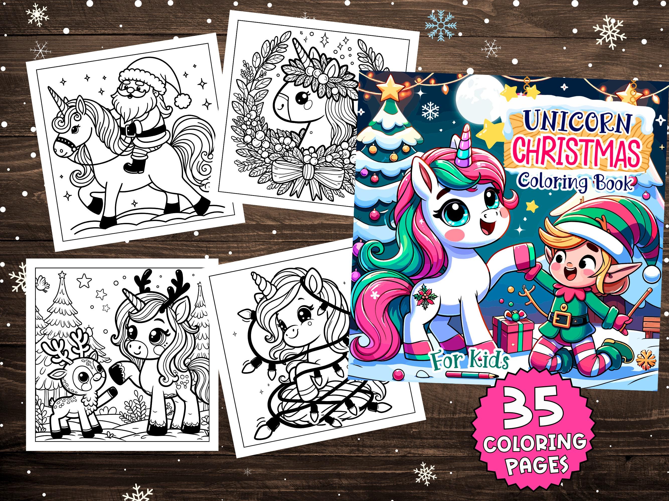 Christmas Coloring Book for Kids: 35 Simple, Cute & Easy Designs ...