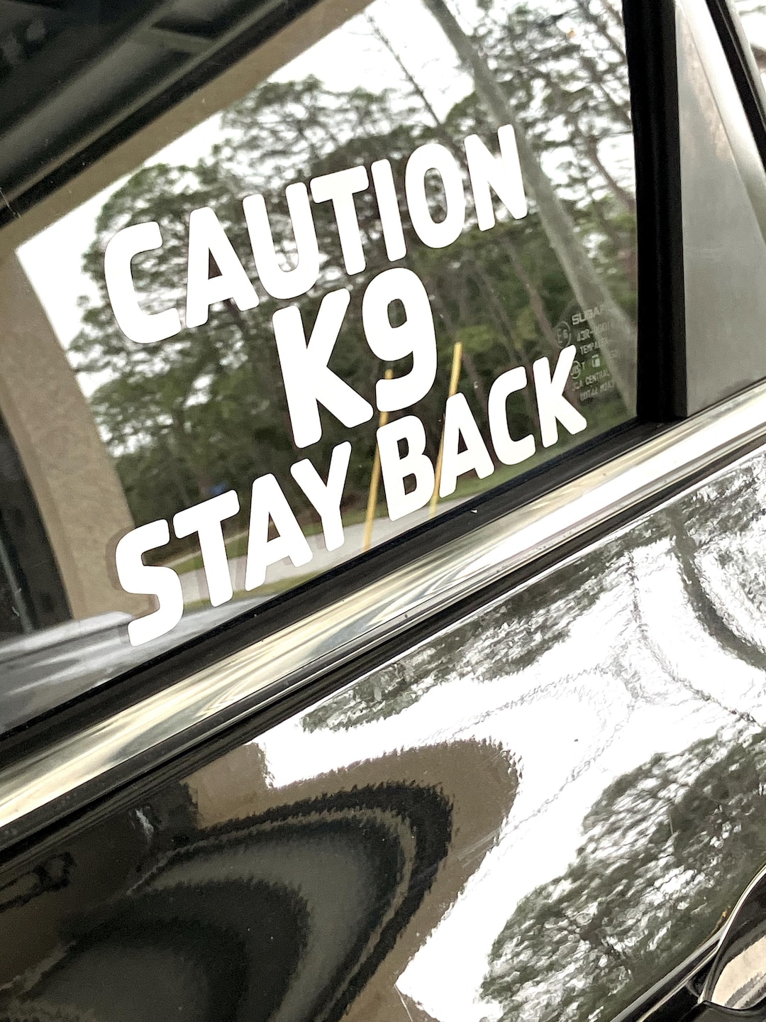 Caution K9 Stay Back Vinyl Decal Window Sticker - Etsy