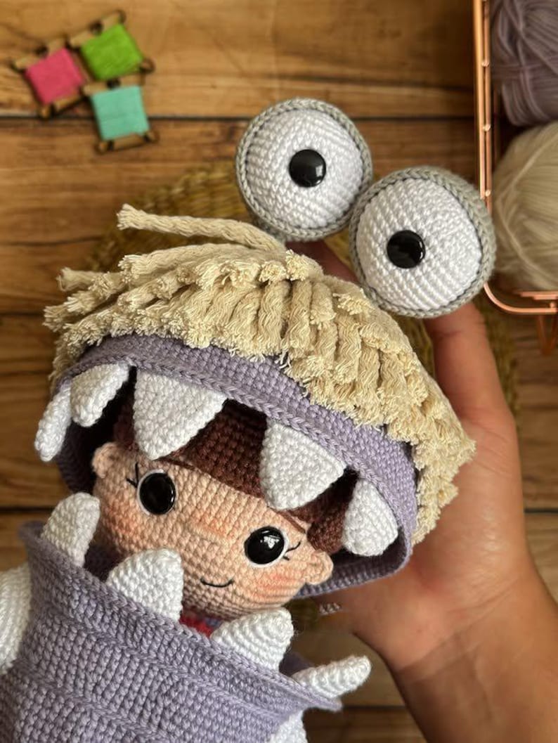 3in1 Cute Set Monster Crochet Pattern Sullivan, Wazowski, BOO PDF ...