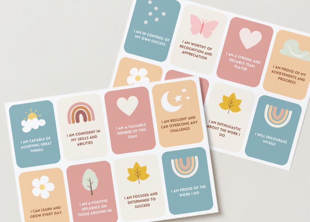 Motivational Affirmation Cards for Personal Growth & Team Empowerment ...