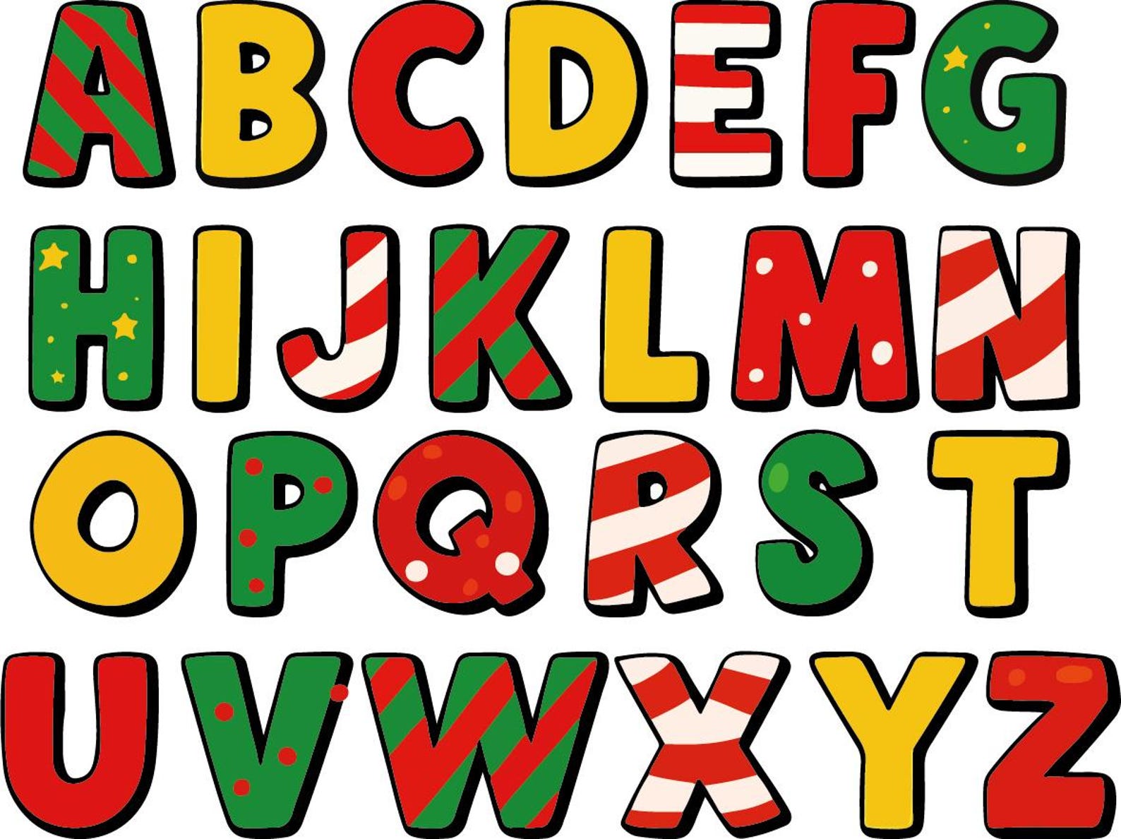 Christmas Alphabet A-Z – PDF & PNG Letters | Perfect for Decorations ...
