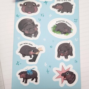 Moo Deng Vinyl Sticker Sheet - Etsy