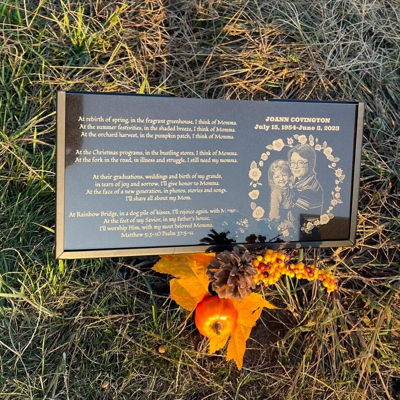 Custom Grave Marker, Personalized & Engraved Grave Marker, Memorial ...