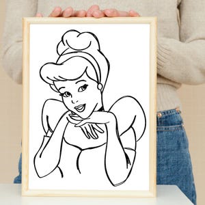 2434 Cinderella Outline SVG, PNG, EPS Disneyy Princess Cinderella ...