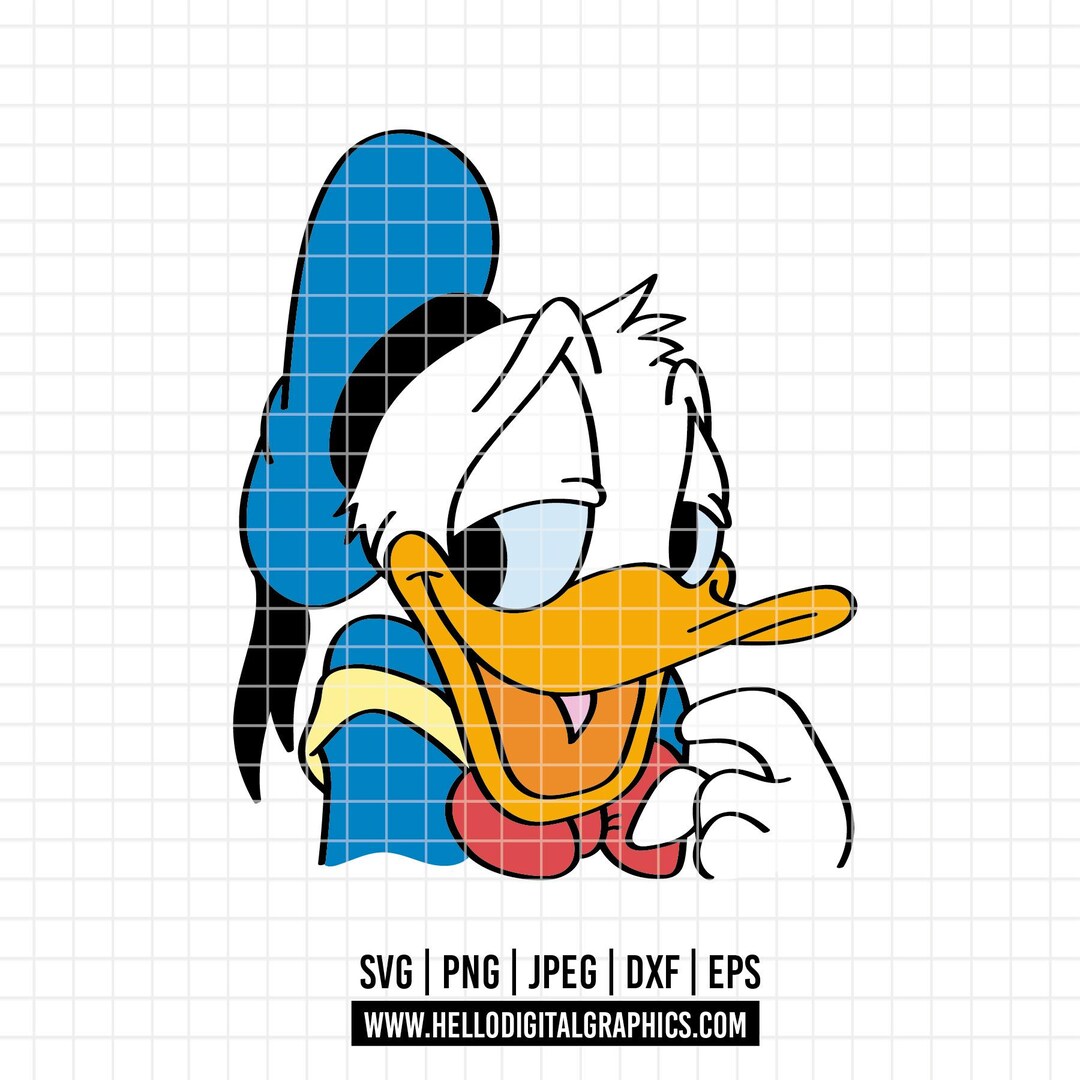 2796 - Donald Duck SVG, EPS, PNG - Donald Clipart Vector. Disneey ...