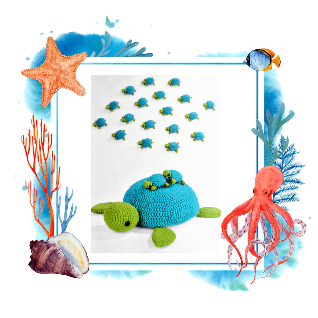 Turtle Memory Game Crochet Pattern in PDF Format Available for Digital ...