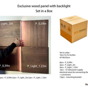 Exclusive Wood Panel With Backlight, 3d Wall Panels, Wall Panels, Wood ...
