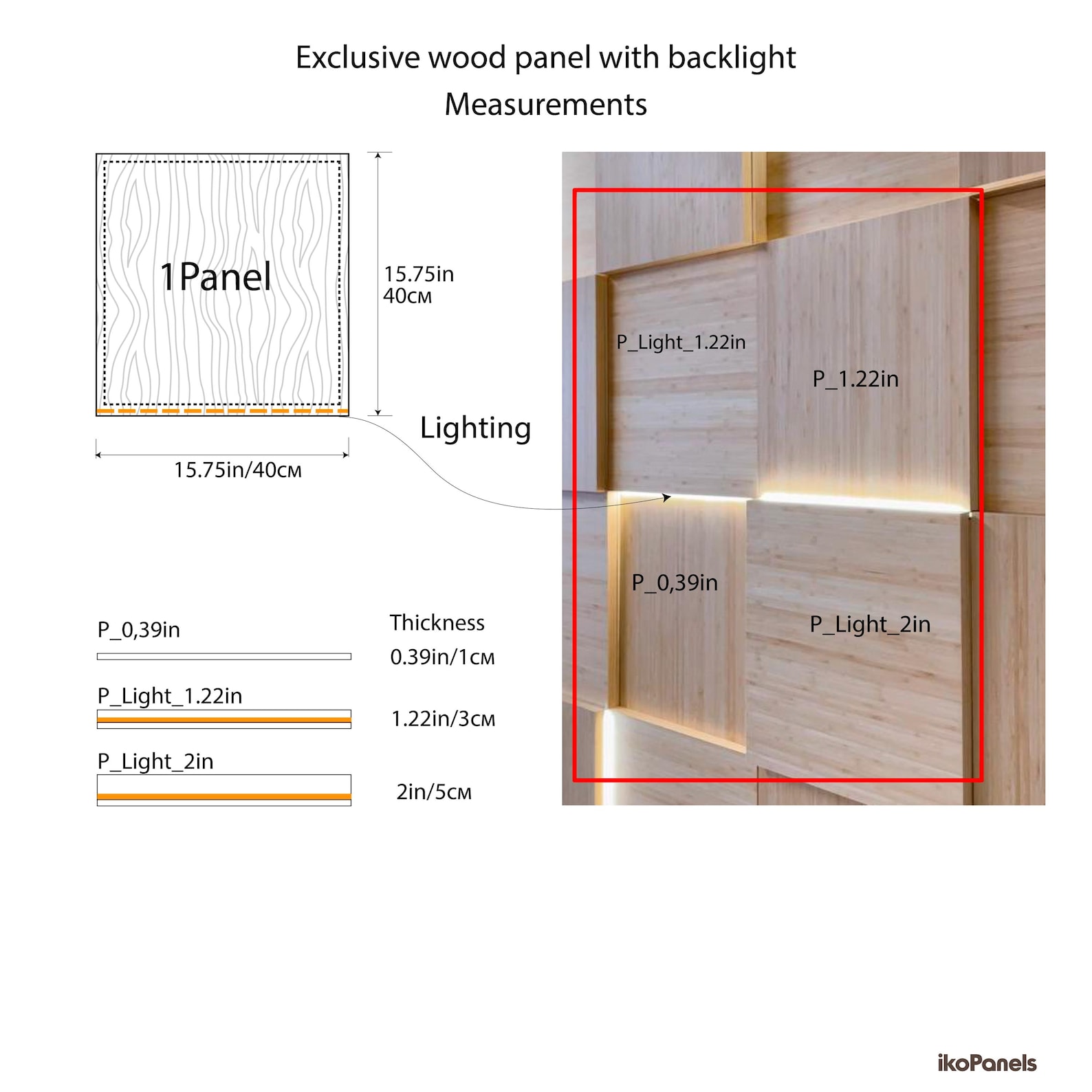 Exclusive Wood Panel With Backlight, 3d Wall Panels, Wall Panels, Wood ...