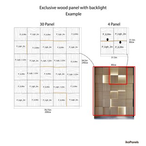 Exclusive Wood Panel With Backlight, 3d Wall Panels, Wall Panels, Wood ...