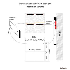 Exclusive Wood Panel With Backlight, 3d Wall Panels, Wall Panels, Wood ...