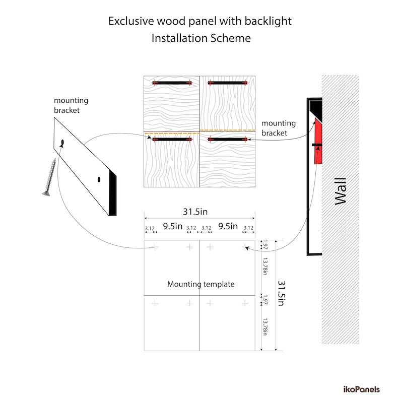 Exclusive Wood Panel With Backlight, 3d Wall Panels, Wall Panels, Wood ...