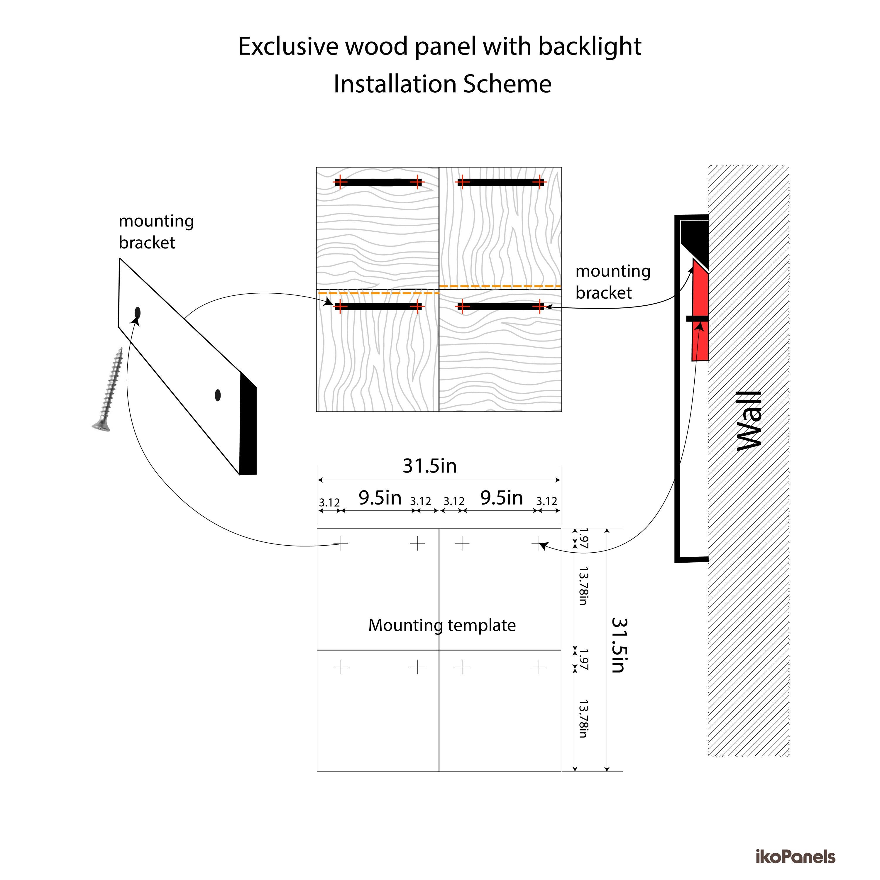 Exclusive Wood Panel With Backlight, 3d Wall Panels, Wall Panels, Wood ...