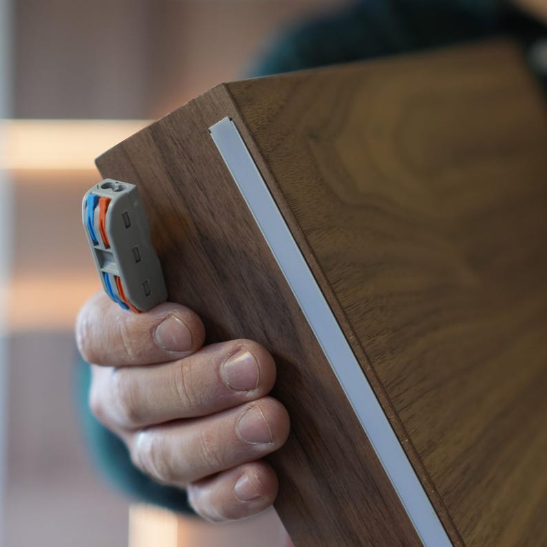 Exclusive 3D Walnut Wood Wall Panels With Backlight – Wood Paneling ...