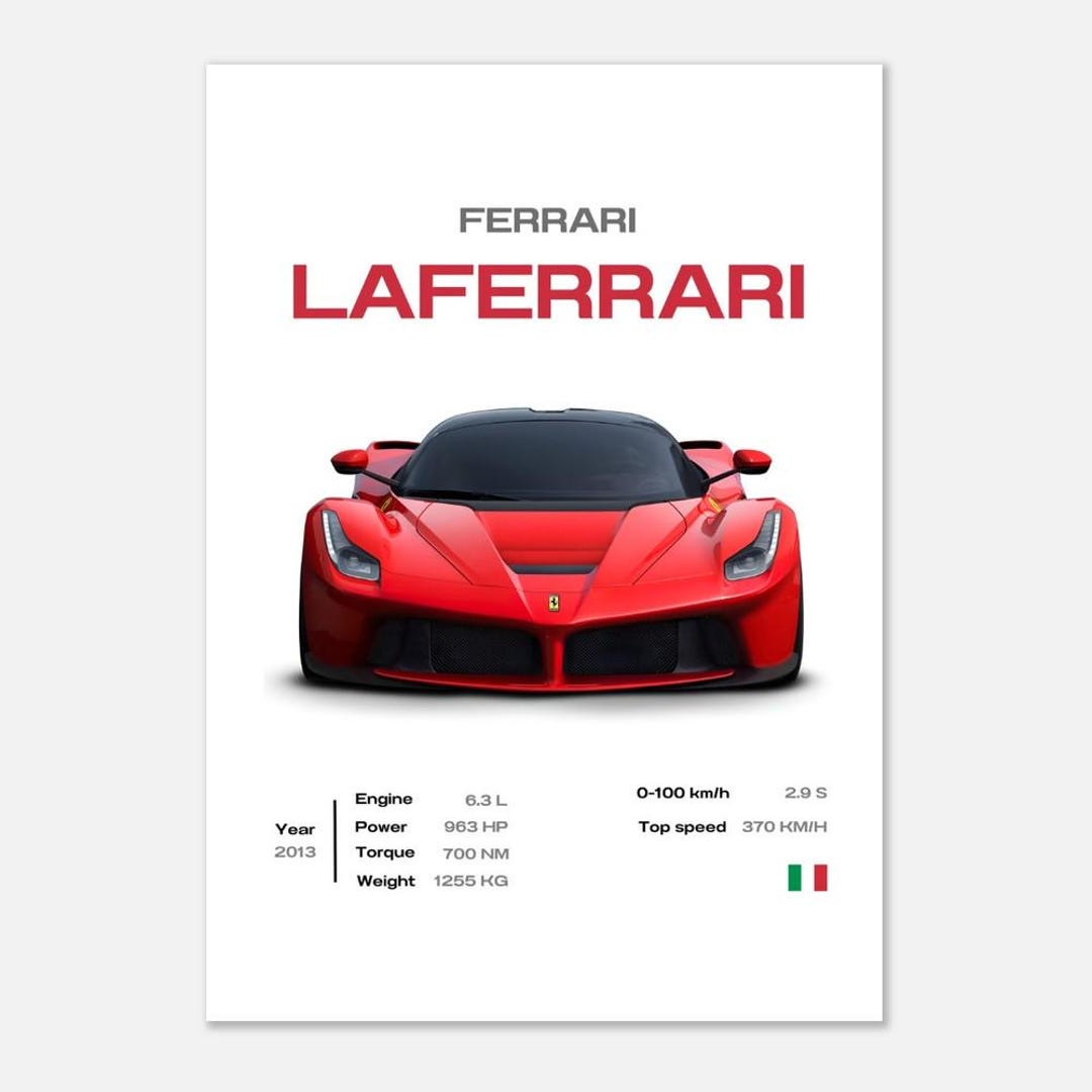 Ferrari Laferrari Poster - Etsy
