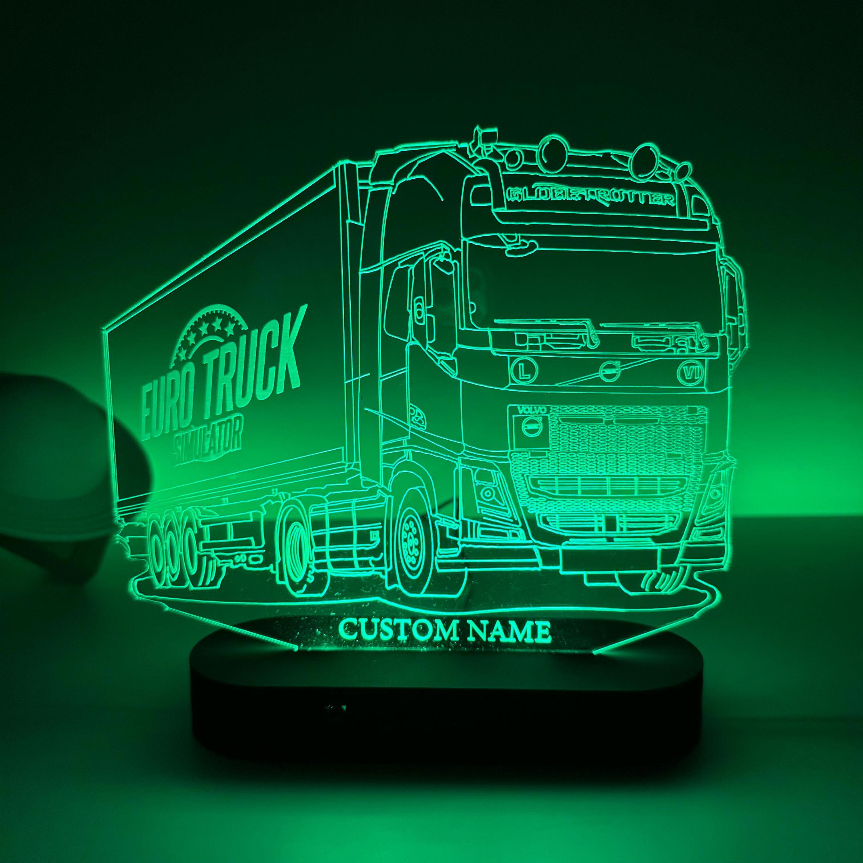Custom Truck RGB Night Light, Truck Company LED Lamp, Trucker Gift ...