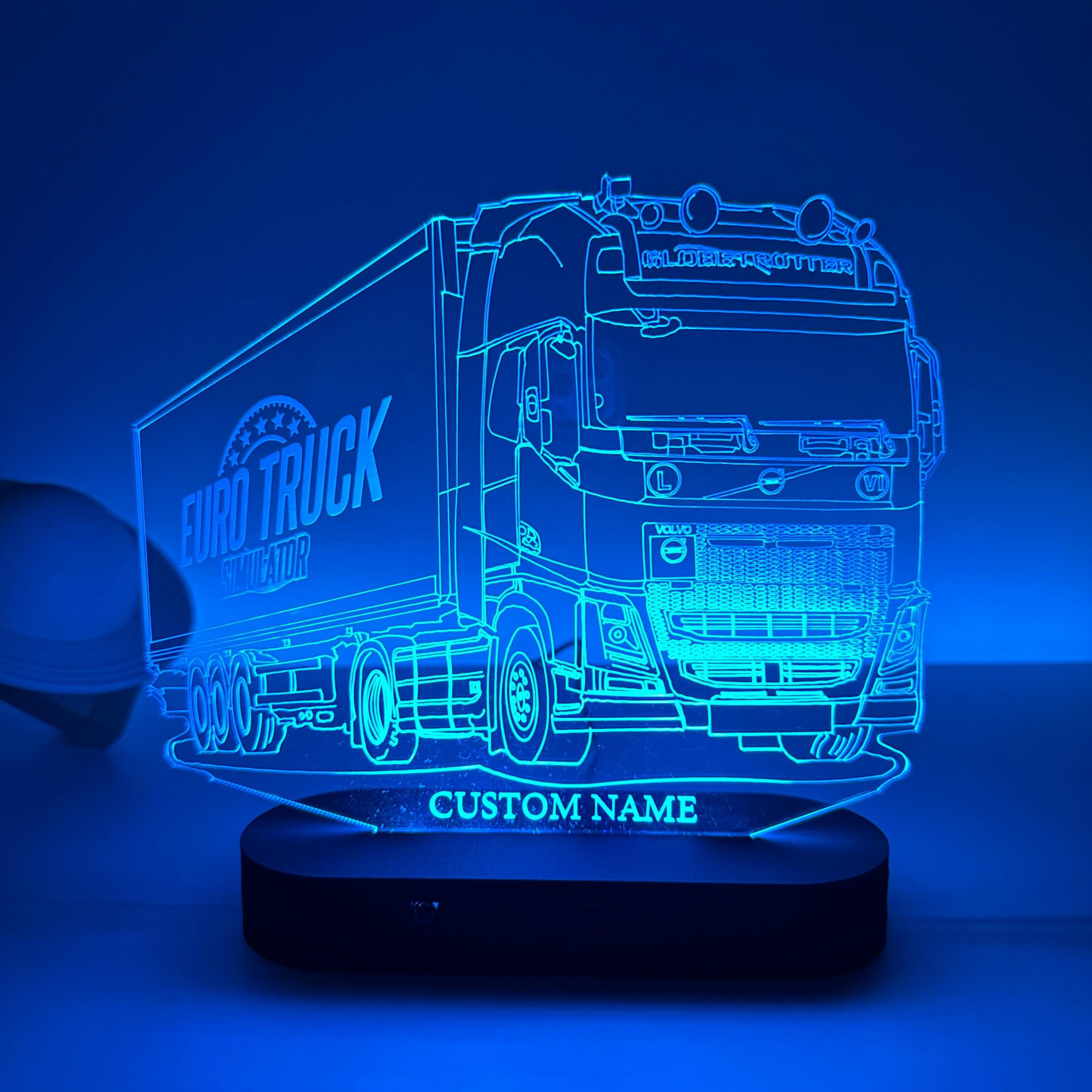 Custom Truck RGB Night Light, Truck Company LED Lamp, Trucker Gift ...