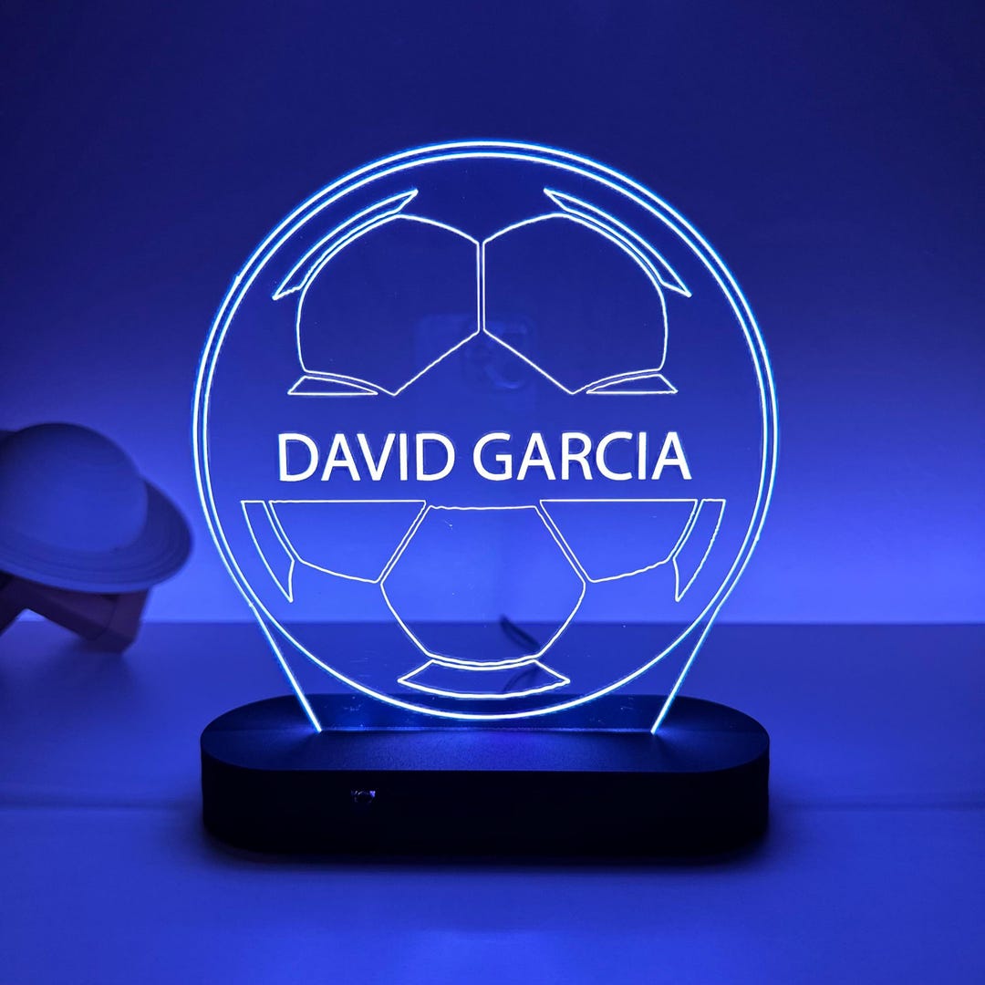 Custom Soccer Ball Desk Lamp, Kids Boy Girl Nursery Decoration ...