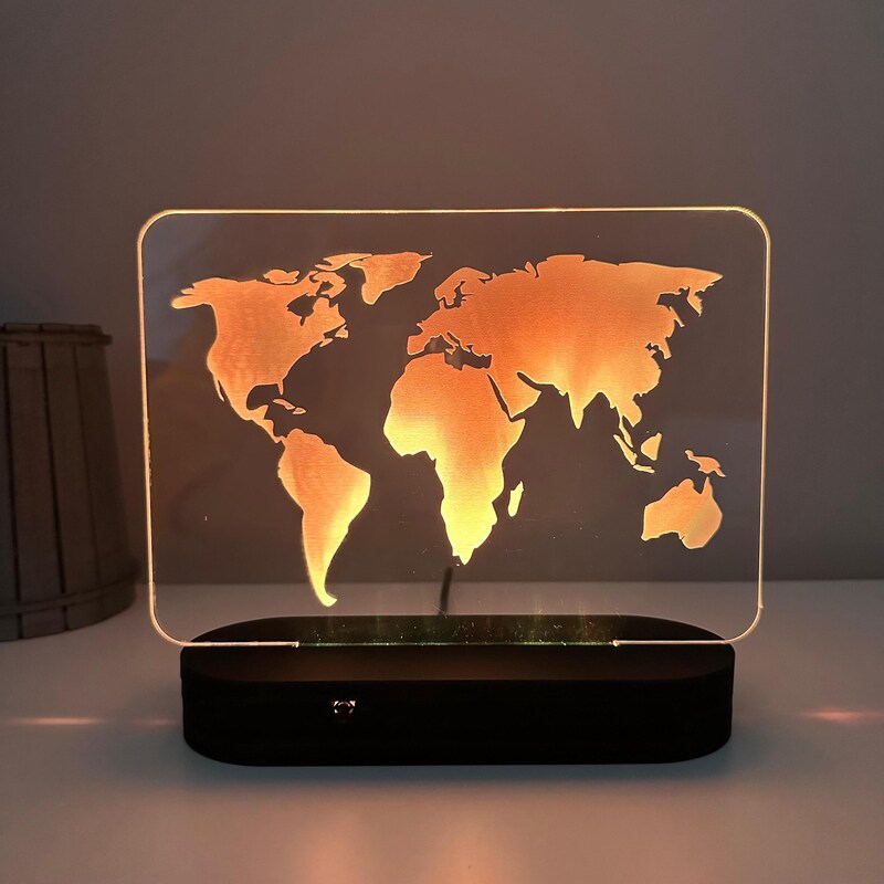 Led World Map - Etsy
