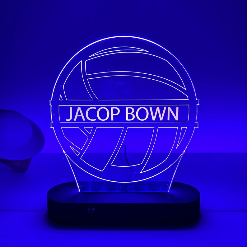 Personalized Volleyball Player Night Light, Volleyball 3D Desk Lamp ...