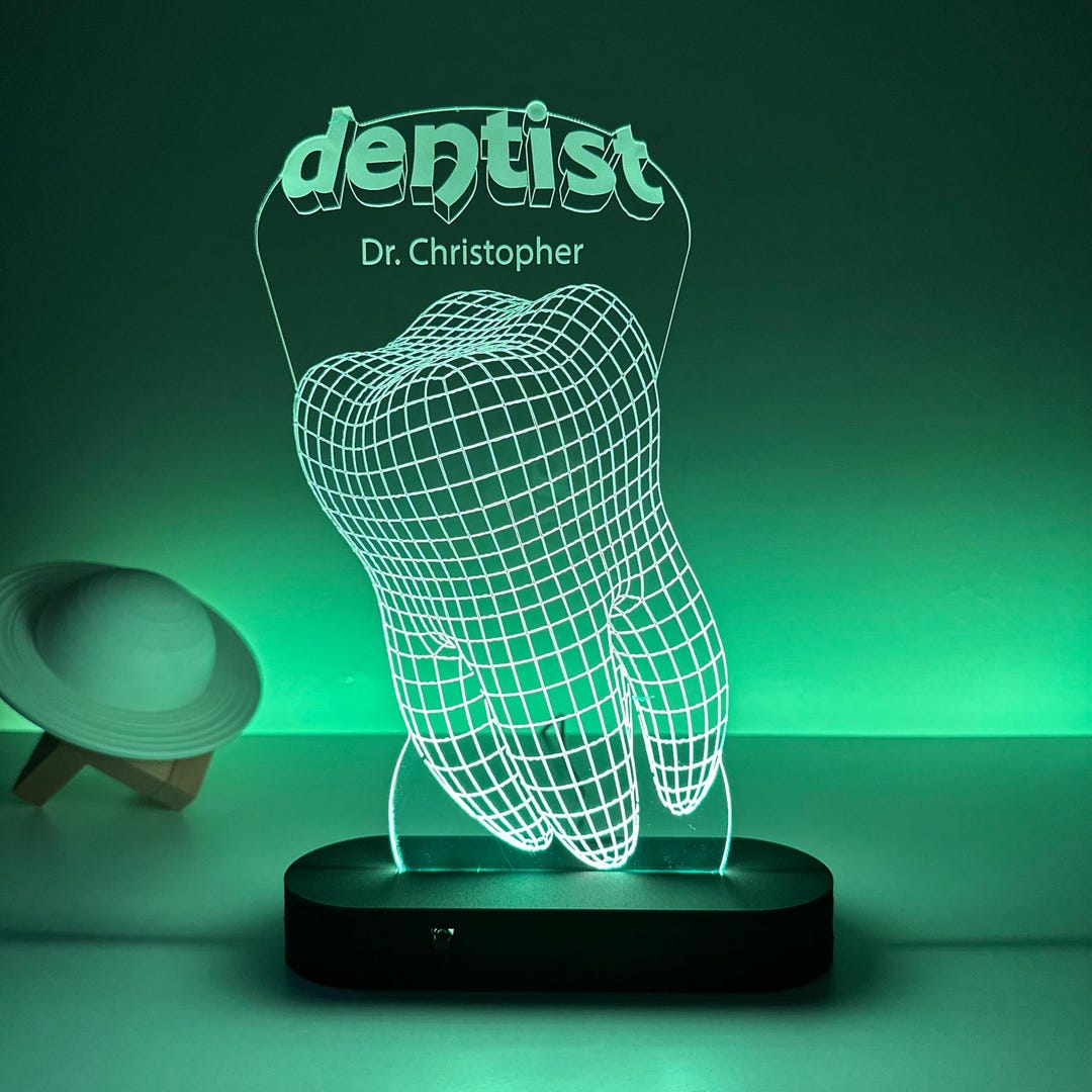 Personalized Dentist Night Light, Nightlight for Odontologists, Dental ...