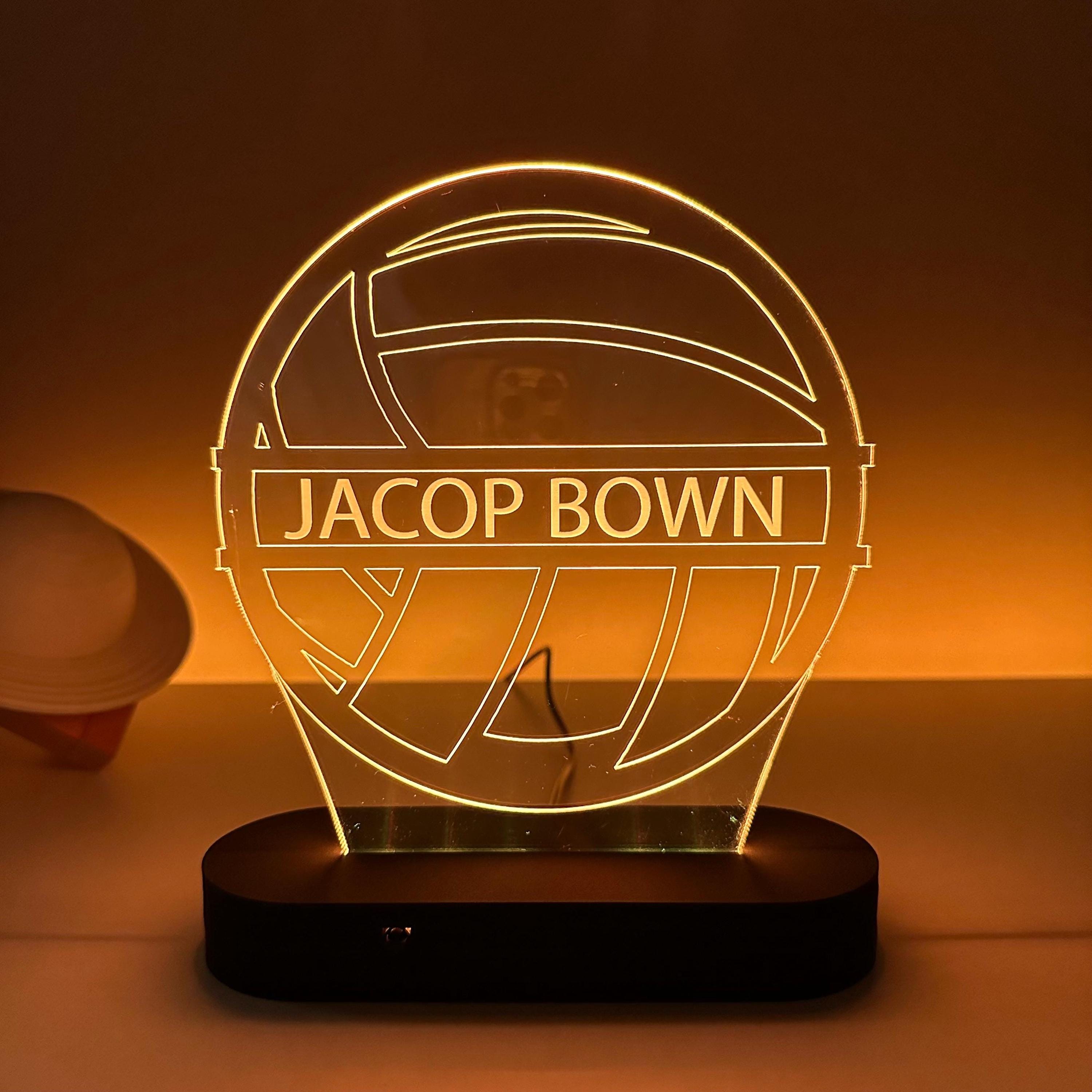 Personalized Volleyball Player Night Light, Volleyball 3D Desk Lamp ...