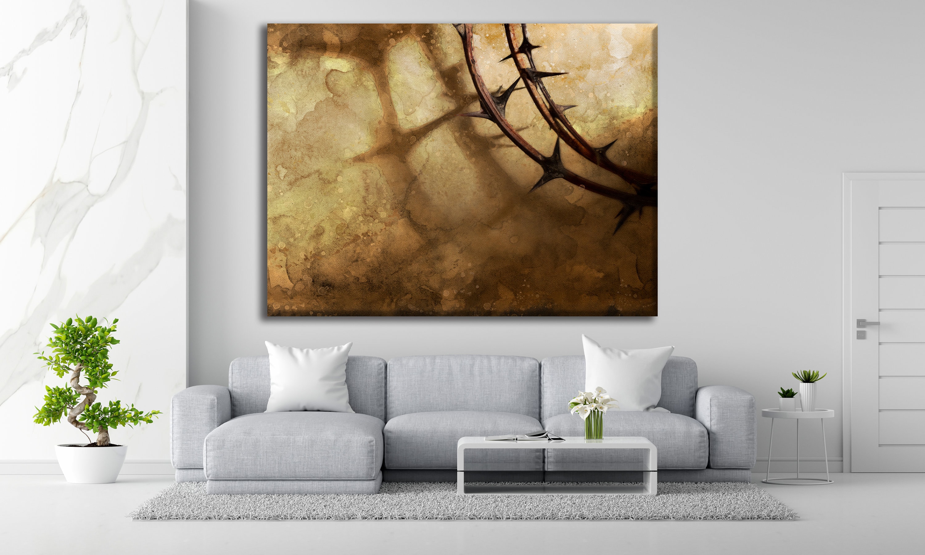Large Christian Wall Art, Canvas Print, Abstract Art Print, the Passion ...