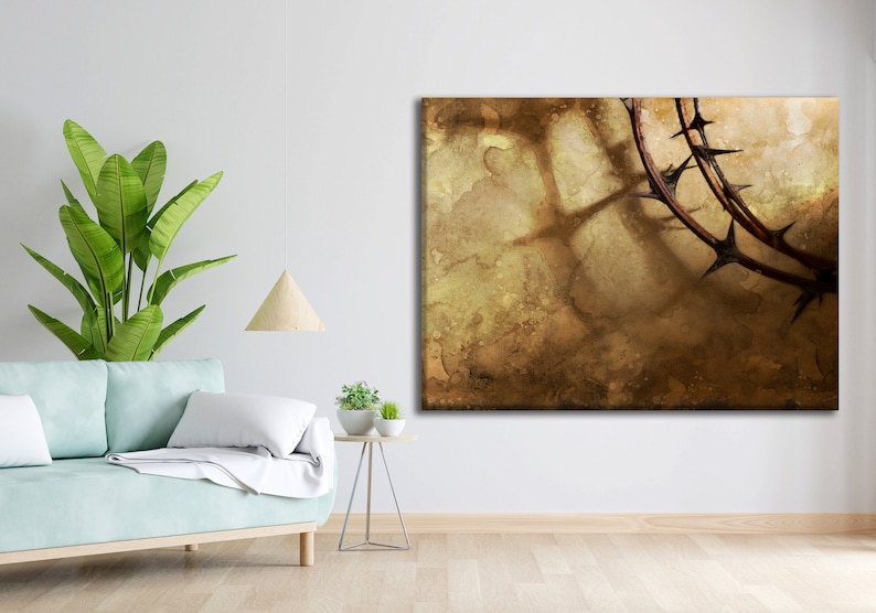 Large Christian Wall Art, Canvas Print, Abstract Art Print, the Passion ...