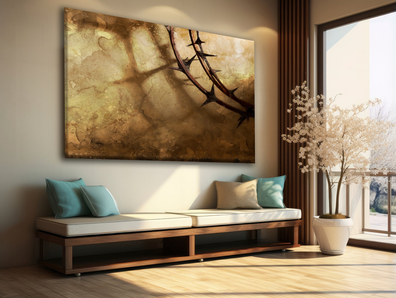 Large Christian Wall Art, Canvas Print, Abstract Art Print, the Passion ...