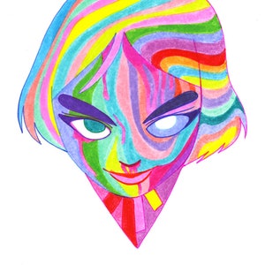 Rainbow Lady E - Etsy