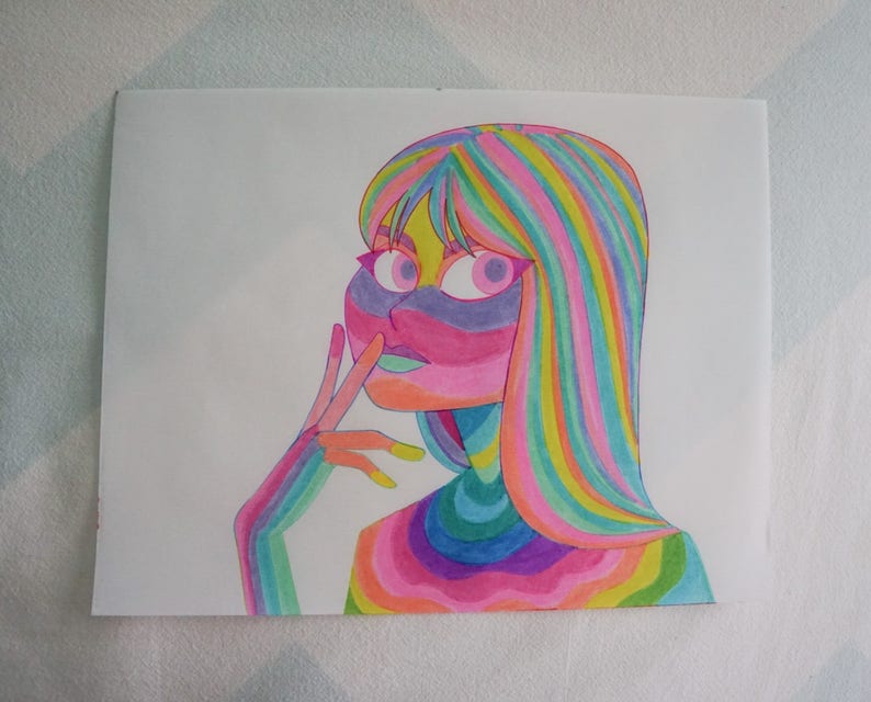 Rainbow Lady B - Etsy