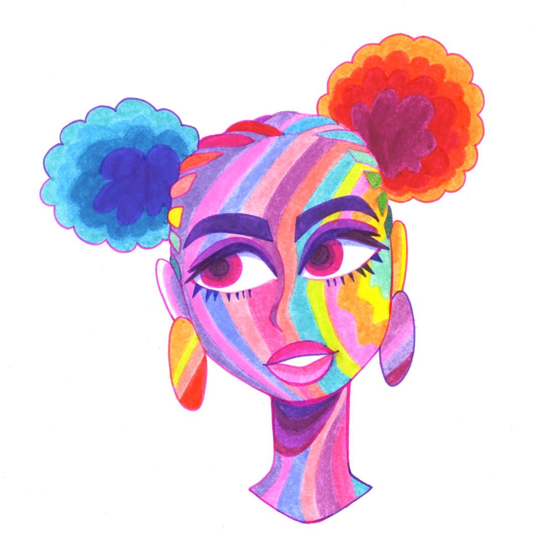 Rainbow Lady I - Etsy