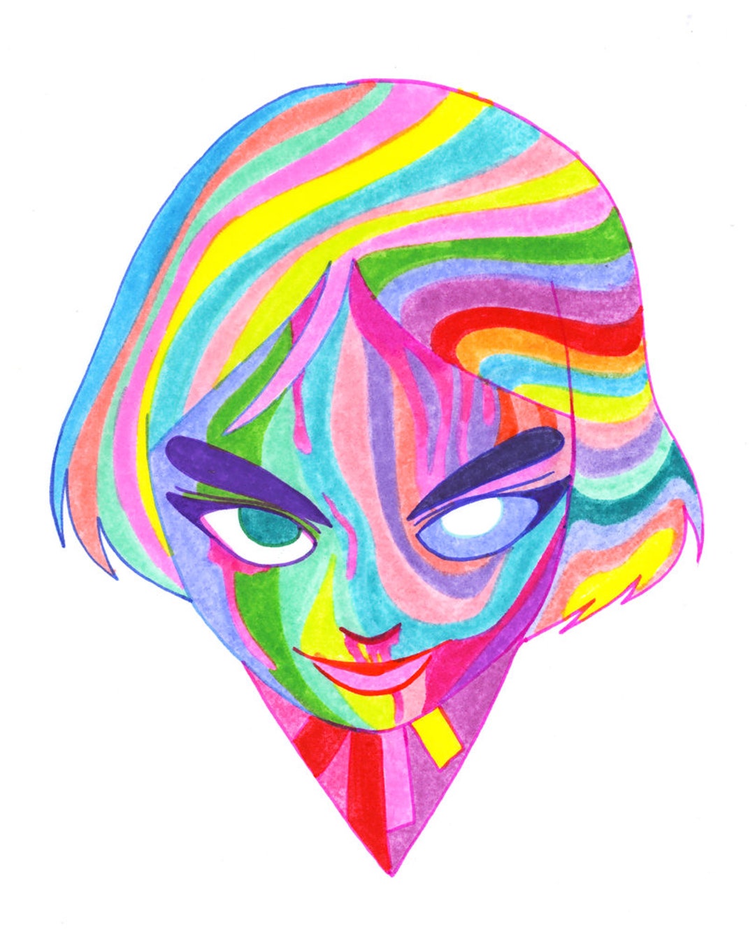 Rainbow Lady E - Etsy
